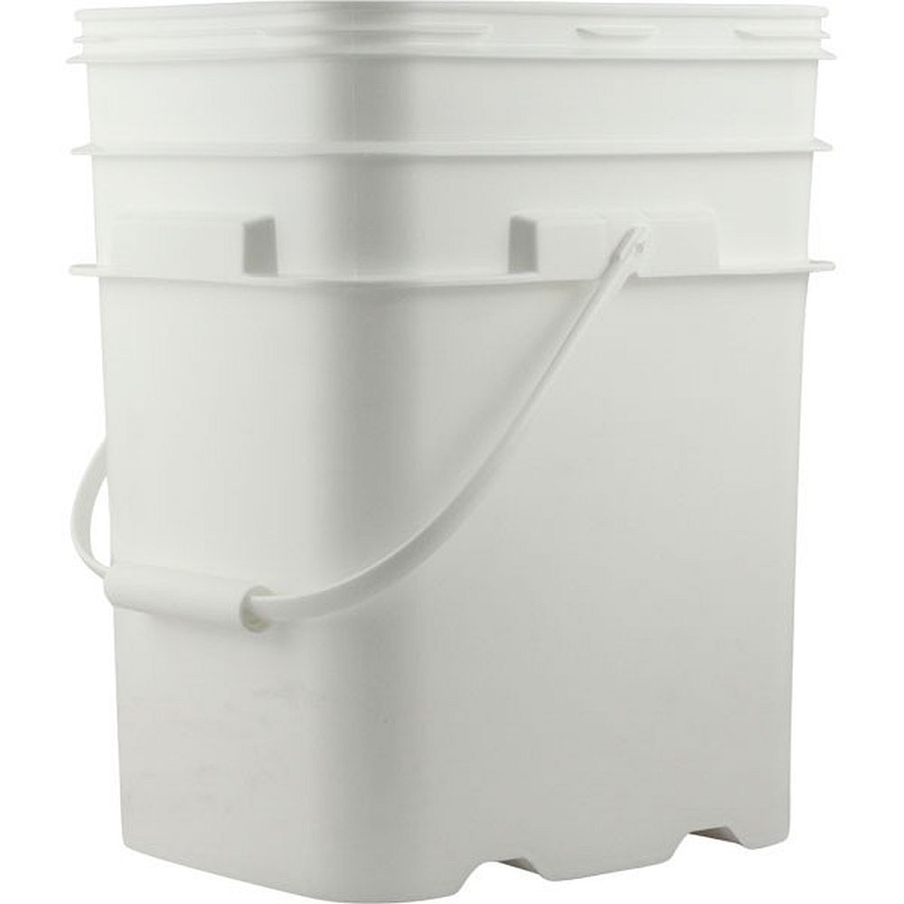 5 Gallon Square Ez Stor® Bucket Pail and lid, w/handle, 6 Pack ...