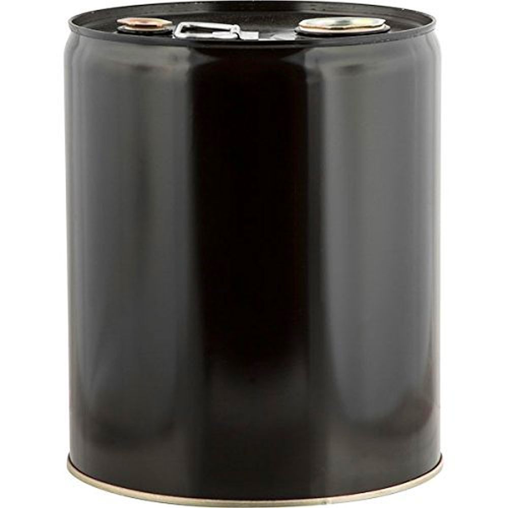 5 Gallon Tight Head Steel Black Pail, with Rust Inhibitor Unlined W ...