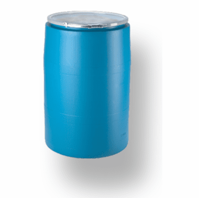 55 Gal Plastic Drum - Open-Top, Lever Lock Ring, w/Plain Lid