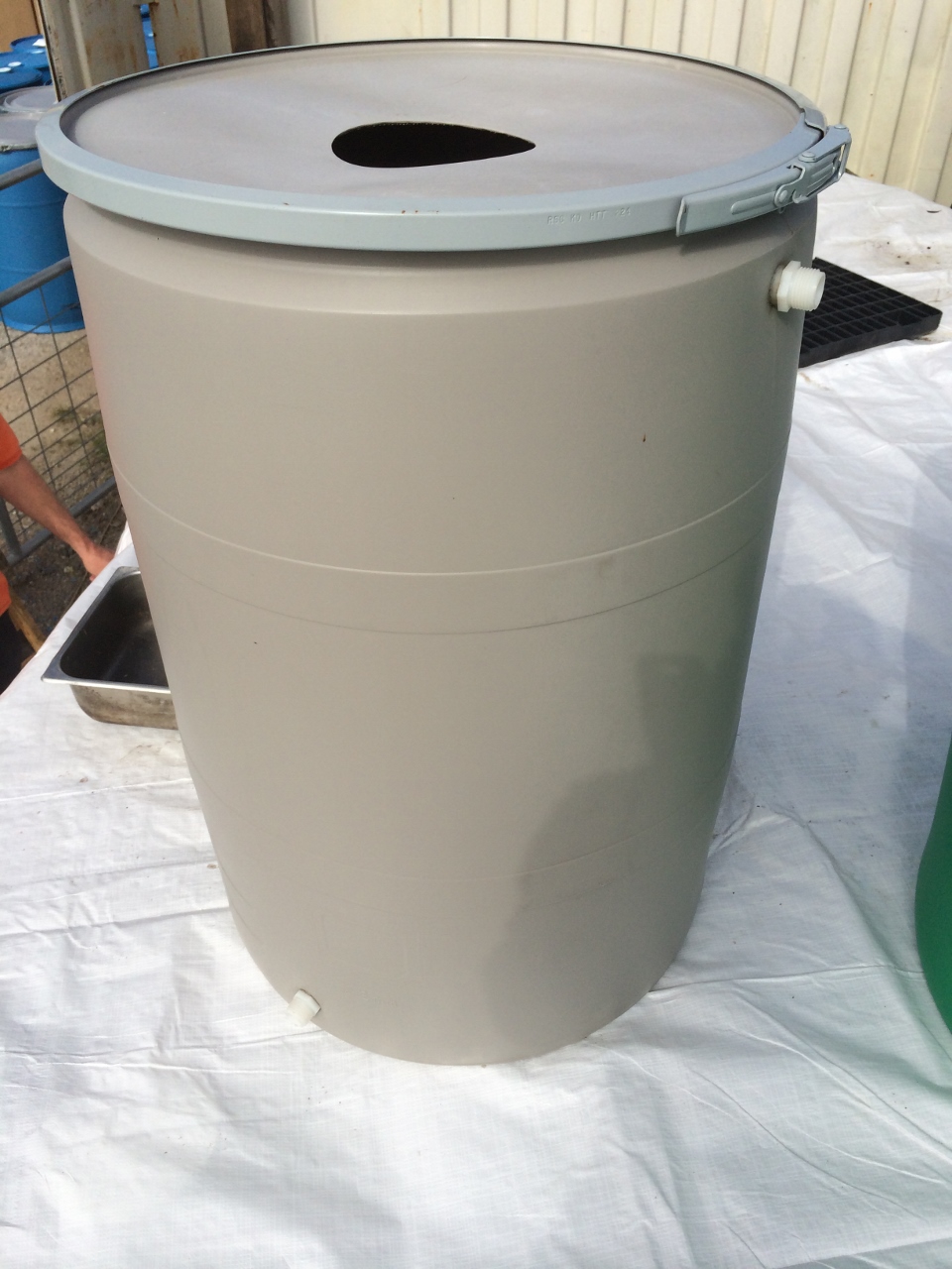 55 Gal Rain Barrel | For Long Term Water Storage | Color Tan SOLD OUT