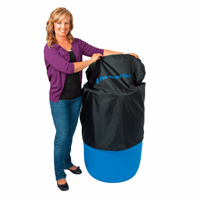 55 Gallon Barrel Bag Cover, Black Free Shipping