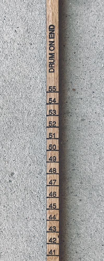 55 Gallon Hardwood Drum Gauge Stick | 48 inch | Free Shipping