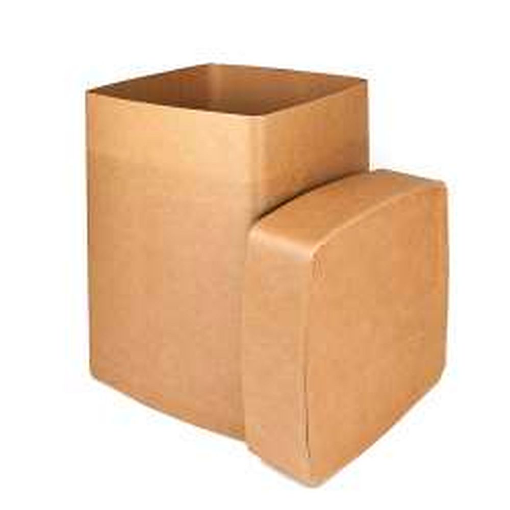 57.5 Gallon Square All-Fiber Corrugated Cardboard Drum With Corrugated ...
