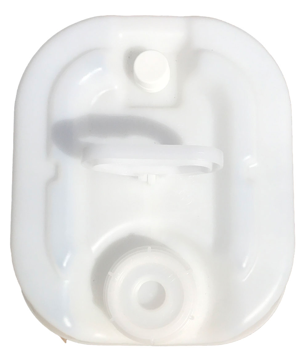 6 Gallon Rectangular Closed-Head Plastic Jugs,with 70mm Screw Cap,White