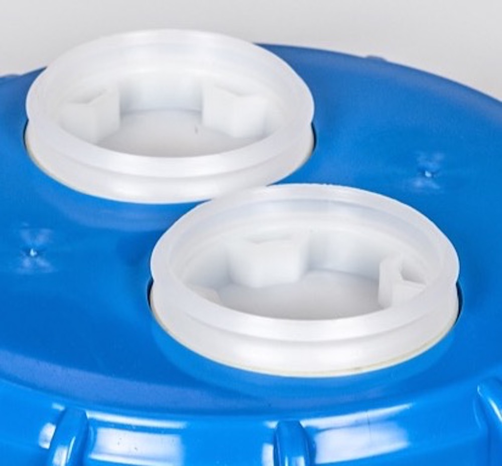 6 Inch IBC Cap with Double 2" Bung Caps For Ibc Tanks Hdpe Molded Blue ...