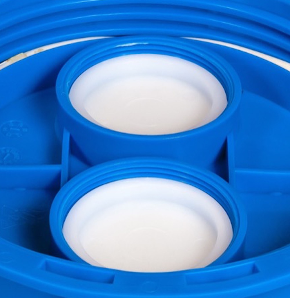 6 Inch IBC Cap with Double 2" Bung Caps For Ibc Tanks Hdpe Molded Blue ...