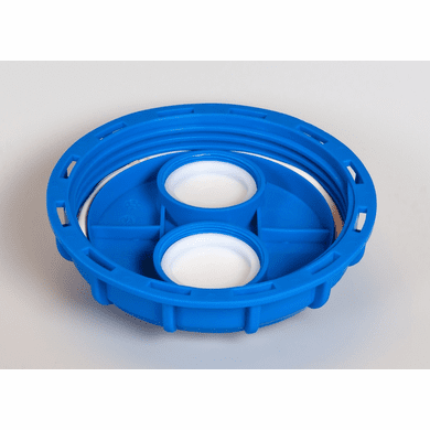 6 Inch IBC Cap with Double 2" Bung Caps For Ibc Tanks Hdpe Molded Blue ...