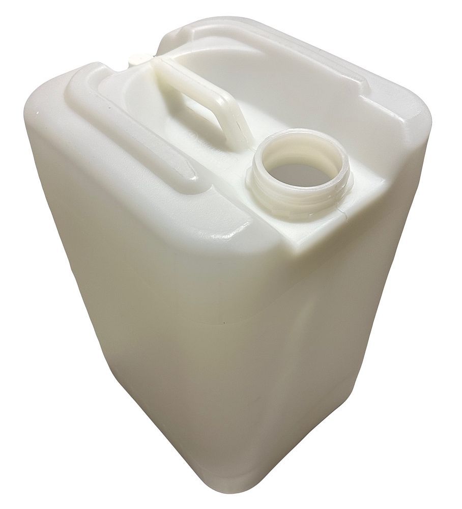 7-Gallon Plastic Square Jug Closed-Head with 70mm Cap | Natural Color