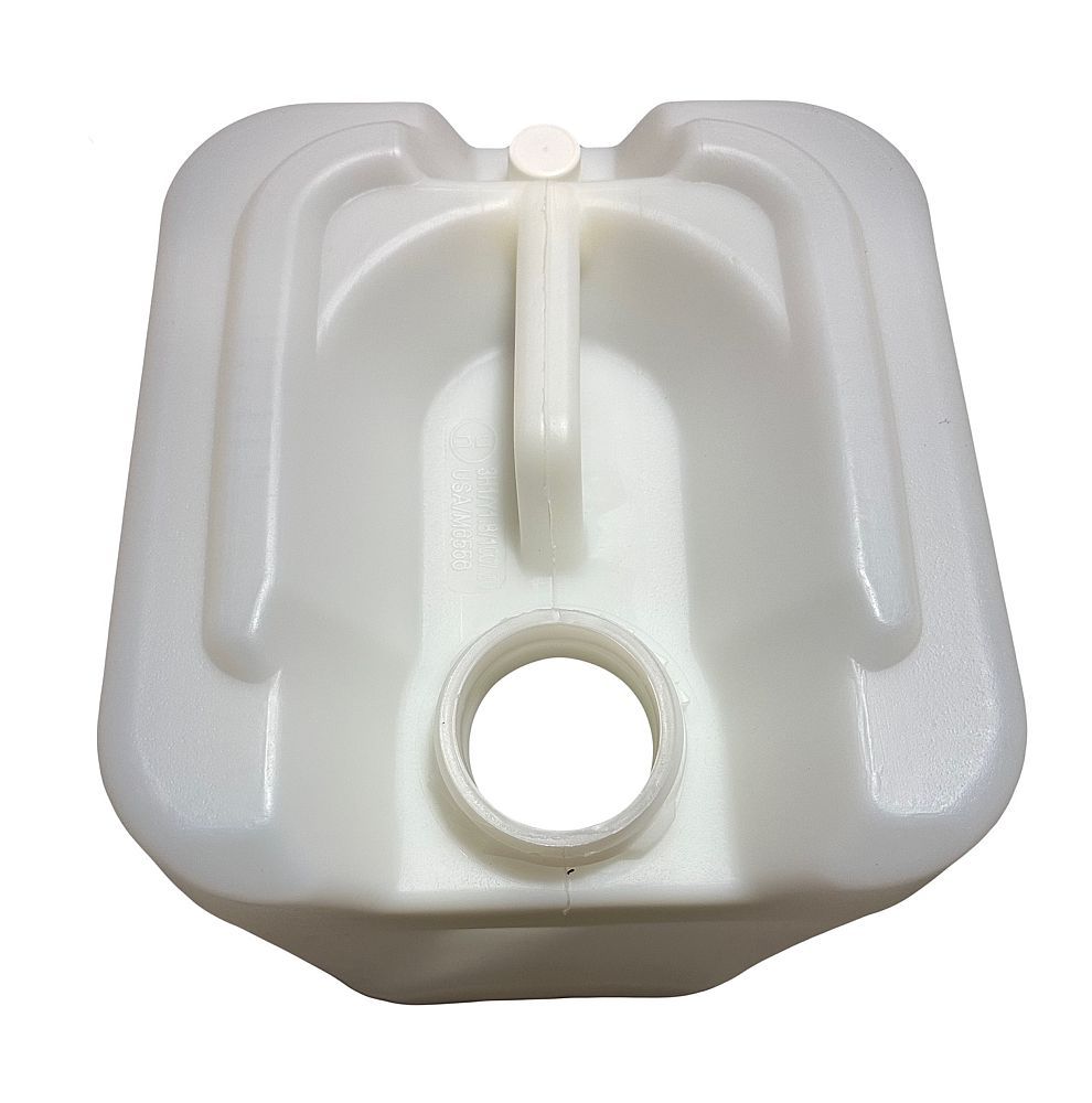 7-Gallon Plastic Square Jug Closed-Head with 70mm Cap | Natural Color