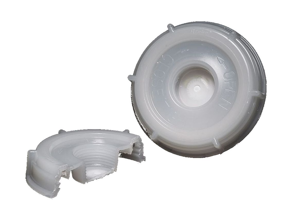 70mm Vented, Plastic Screw Caps with Vented 3/4" Knockout,10 Pack Case