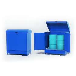 All-Steel Spill Containment Pallets Enclosed, 2-drum 1200 LB Capacity