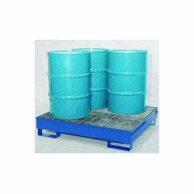 All-Steel Spill Containment Pallets,Standard, 4-drum 2400 LB Capacity