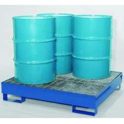 All-Steel Spill Containment Pallets,Standard, 4-drum 2400 LB Capacity