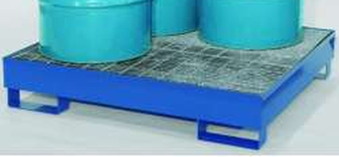 All-Steel Spill Containment Pallets,Standard, 4-drum 2400 LB Capacity
