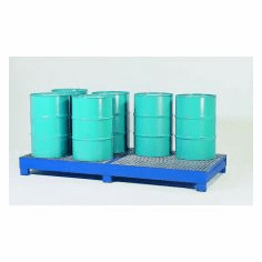 Horizontal Drum Racks All-Steel Spill Containment Two - 55 gallon drum ...
