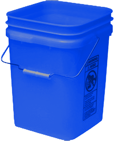 Blue Economy Square 4 Gallon Plastic Bucket, 18 Pack Free Shipping