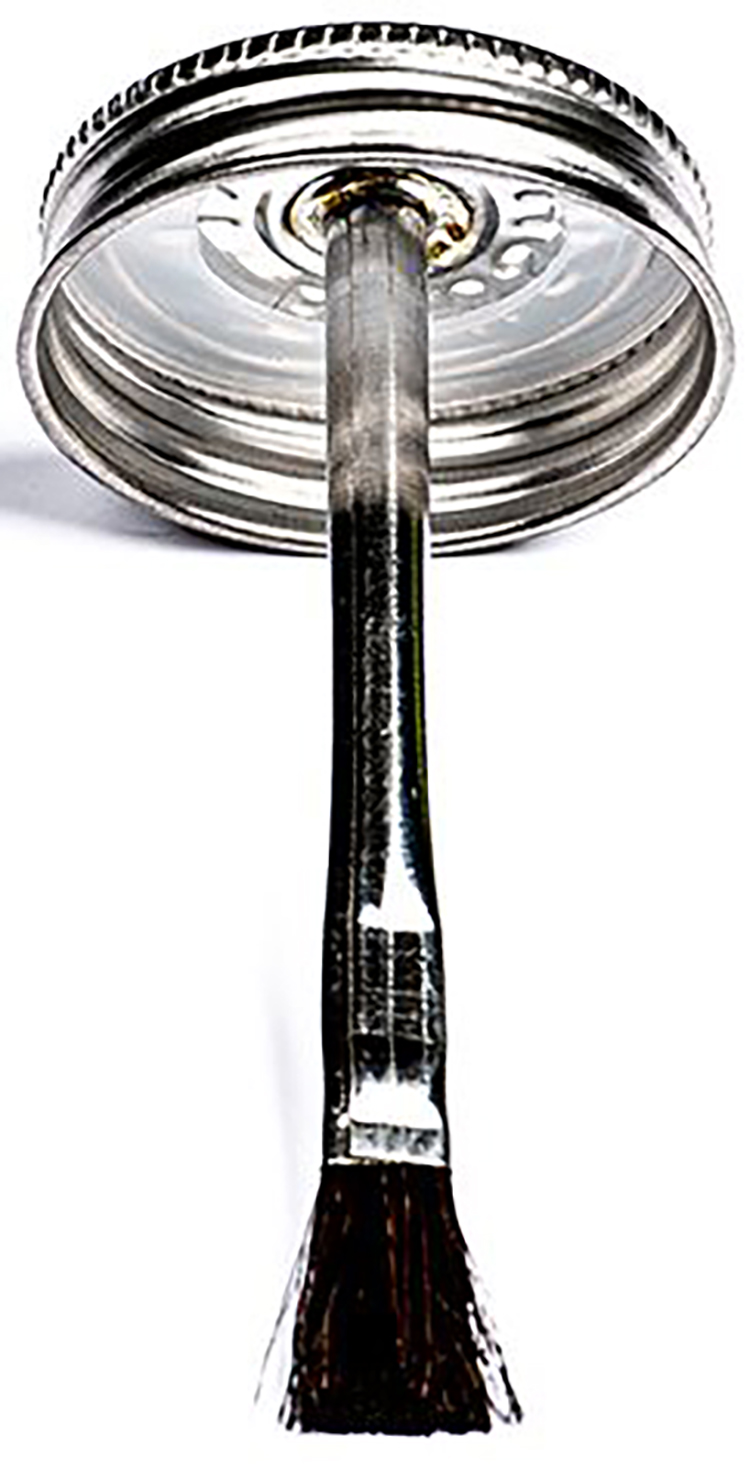 Brush-Top Screw Cap |1 3/4"| Delta Brush Cap for 8oz Can | ½ Pint Metal ...