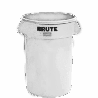 BRUTE Round Containers without lid 32 gal - White
