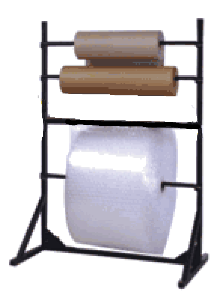 Bubble and Foam Wrap Storage Multiple roll stand without cutter 64"