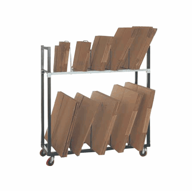 Carton Rack Solutions Three tier storage unit with caster