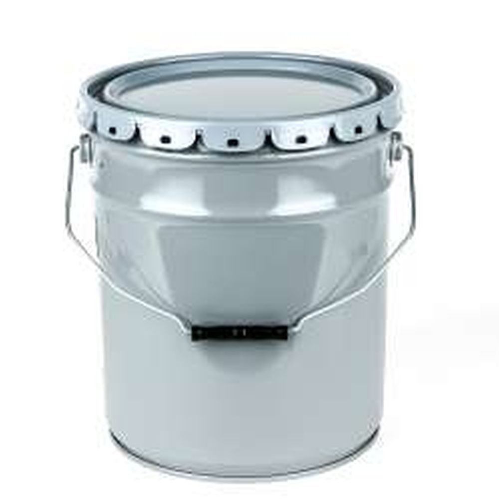 Clear Phenolic Lined 5 Gallon Open-Head Steel Pails & Covers Gray 8OH5 ...