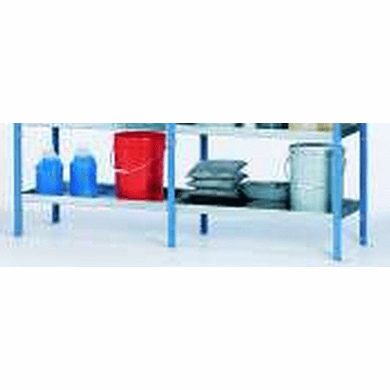 Industrial Containment Storage Shelves | 8 Shelf System | 72 x 18 x 84