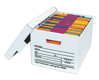 Deluxe Cardboard Corrugated File Storage Boxes 15" x 12" x 10", 12 Case ...