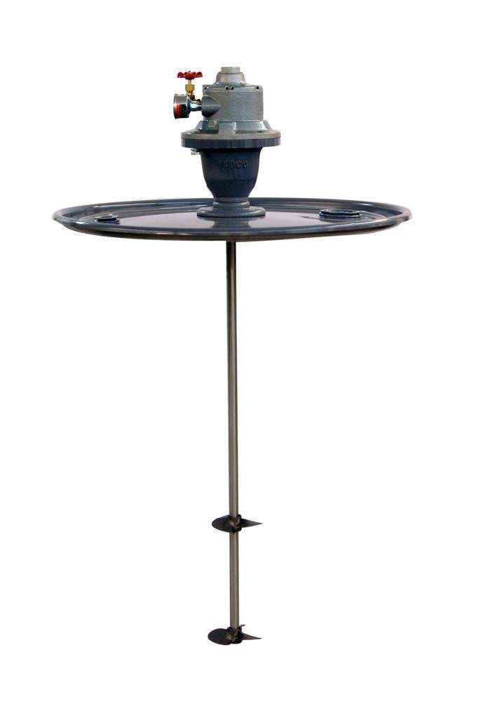 Direct-Drive Drum Lid Mixer, Air Motor,1½ hp,5" prop