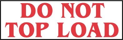 Do Not Top Load 3 x 5 500 Pack