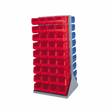 Double-Sided Rack Louvered Hanging System 25" x 36 3/16" x 66 1/4"