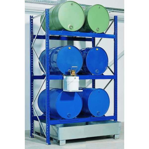 Drum Containment Rack Systems 6 Drum, 66 Gal Sump