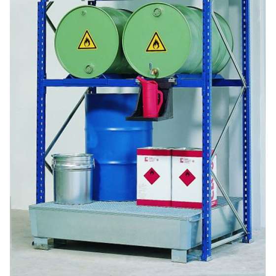 2 Horizontal & 4 Vertical Drum Rack with Spill Sump