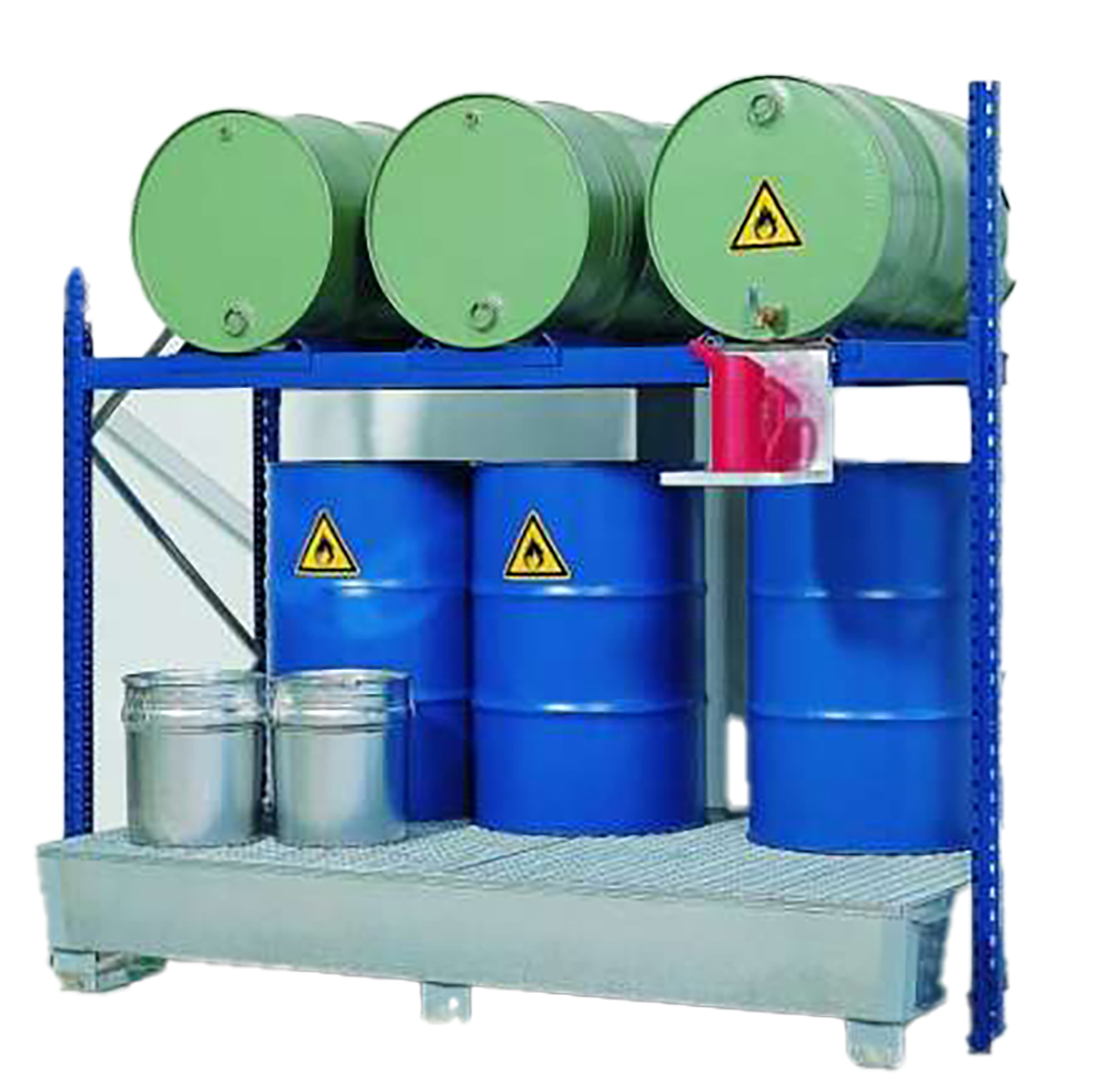 Drum Containment Rack Systems 9 Drum,82 Gal Sump