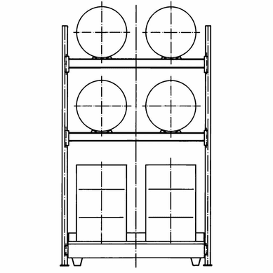 Drum Rack with Spill Containment Sump - 4 Drum Horizontal - 4 Drum ...
