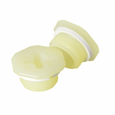 Dual-Action Drum Bung Cap Vent Plug Octagonal Polypropylene 3/4" NPS 10 ...