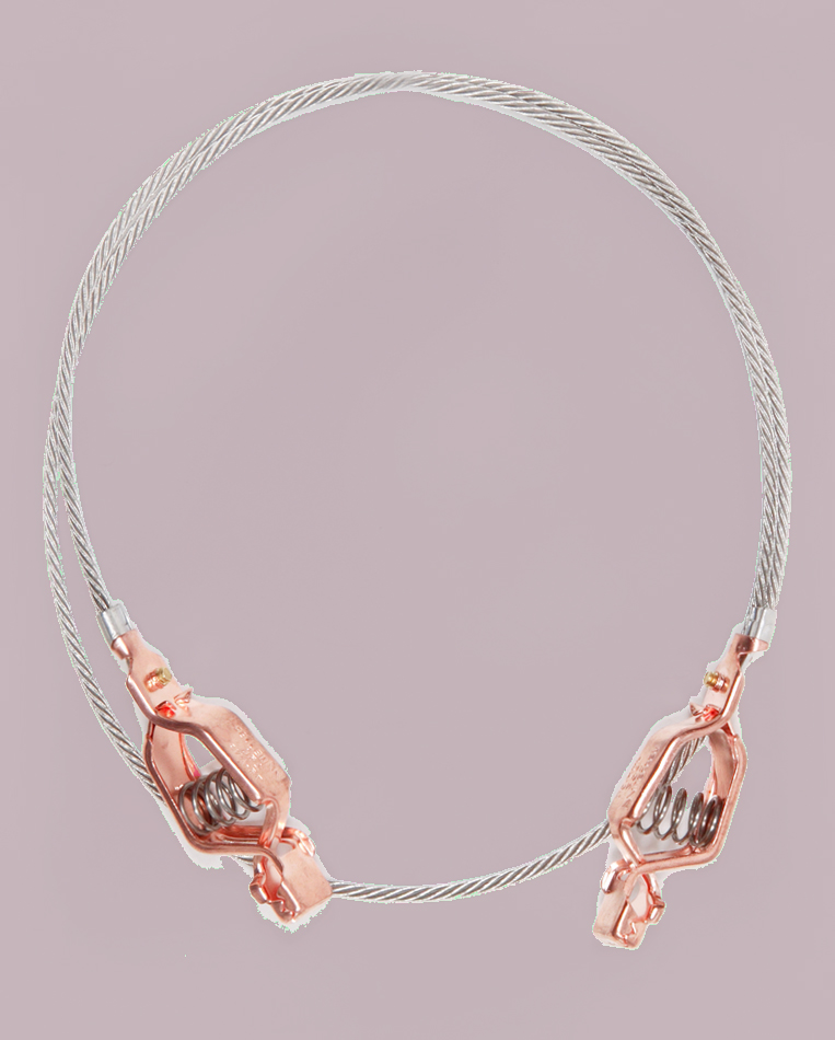 Dual Alligator Clips Grounding Bonding Wires Prevent Static Sparks 20'