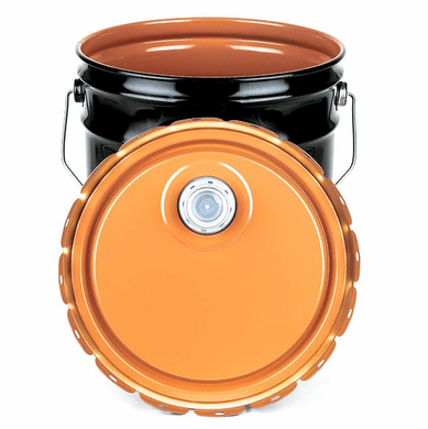 Epoxy Lined 5 Gallon Open-Head Steel Pail With Spout Cover