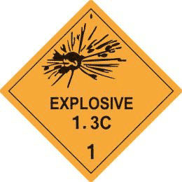 Explosive 1.3C 1 D.O.T. Label, As Low As .6¢ Each