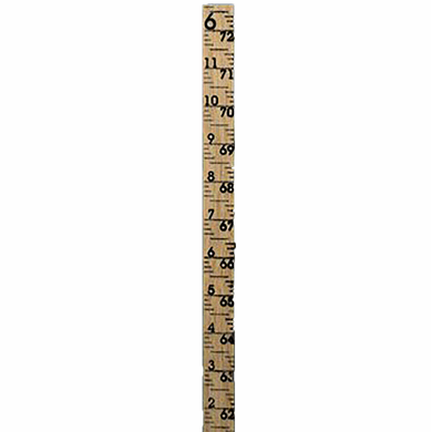 Folding Poles Hardwood Gauge Poles -Calibrated to 12' | 2 Sections | 6 pack