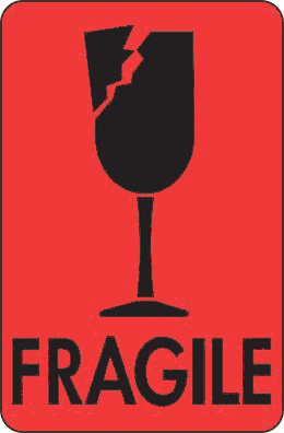 Fragile Caution Label 4 x 3