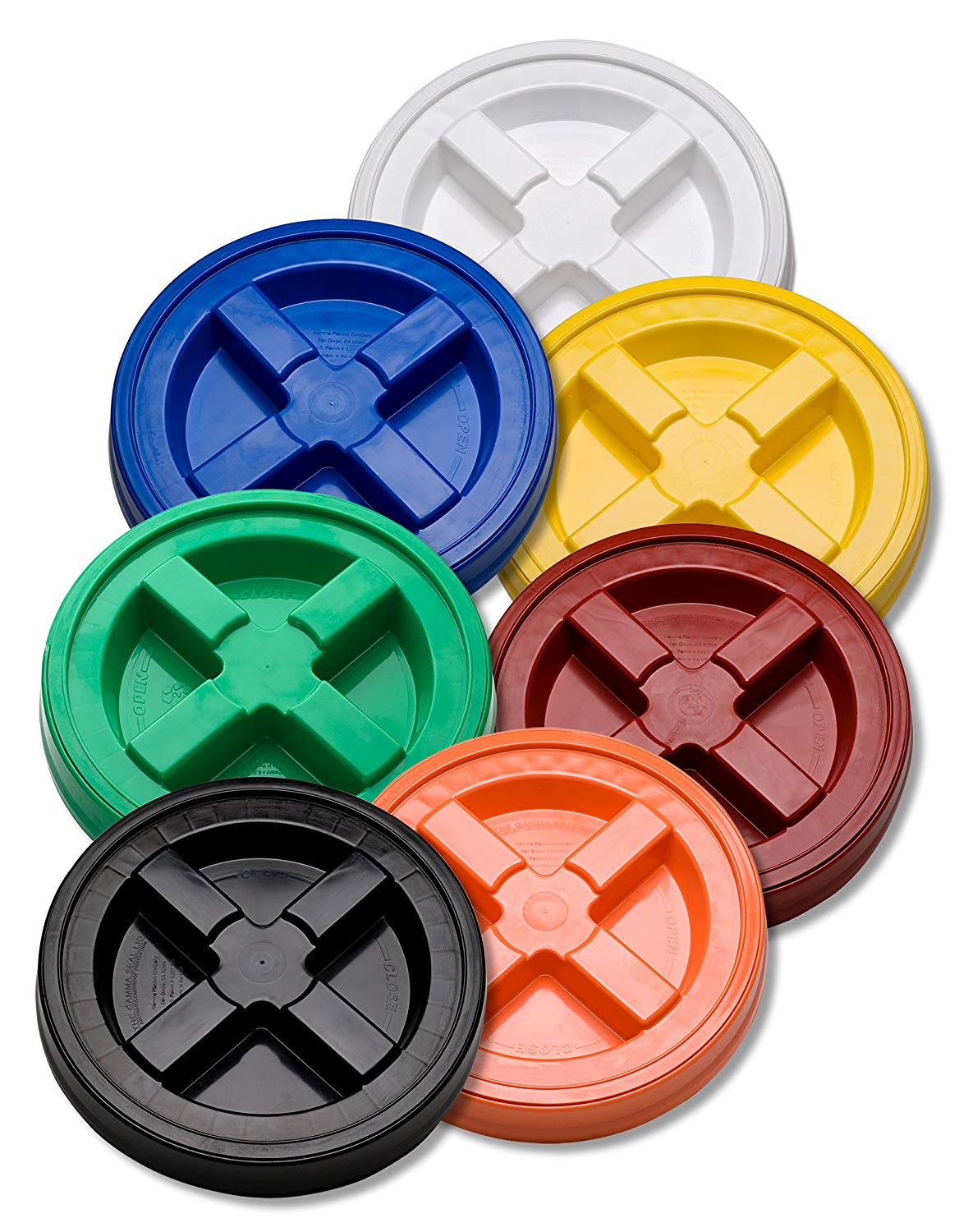Gamma Seal Lids Multicolored - 7 Pack FREE SHIPPING