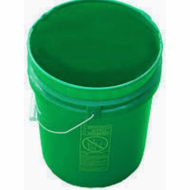 Green 5 Gallon Buckets and Spout Lids Food Grade Combo 6 Pack Special ...