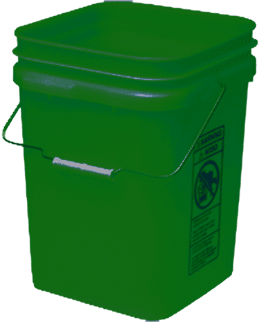 Green Economy Square 4 Gallon Plastic Bucket, 18 Pack Free Shipping