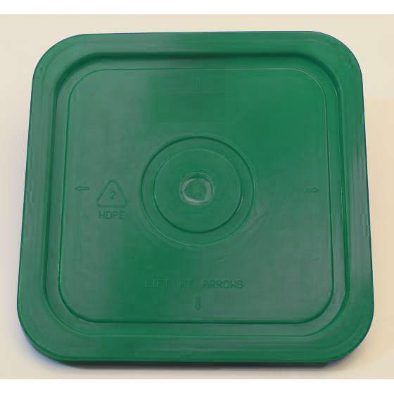 Green Lid for Square 4 Gallon Plastic Bucket, no Gasket,18 Pack Free ...