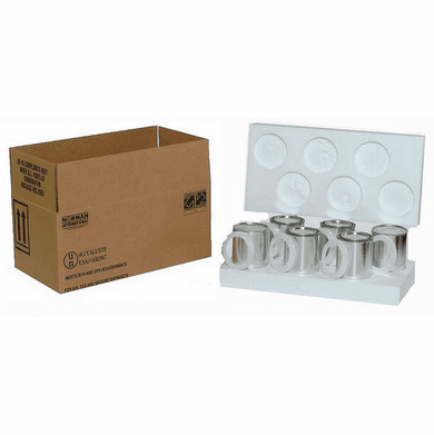 Hazmat UN 4G Packaging with Foam, 25 case Lot of 6-1 Quart Cans and Lids