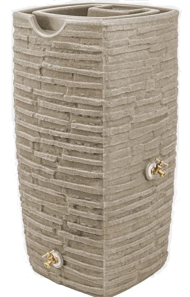 Impressions Riverwalk 50 Gallon Rain Saver with Faux Slate Texture and ...