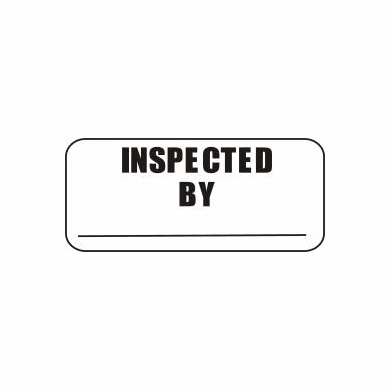 Inspected By Inventory Label 1 x 2