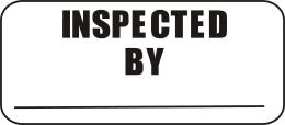 Inspected By Inventory Label 1 x 2