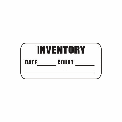 Inventory Date Count Inventory Label 1 x 2