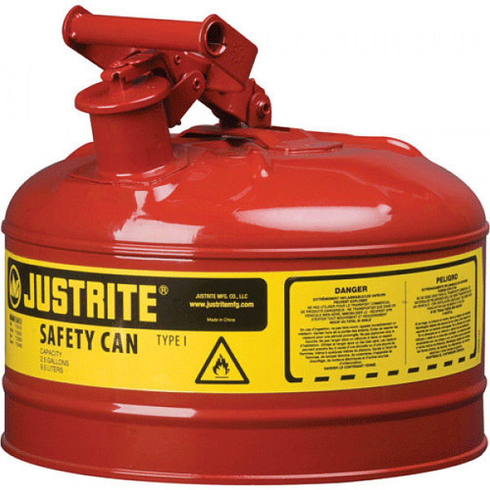 Justrite Type I Premium Coated Steel Safety Can 1 gallon Red | for ...